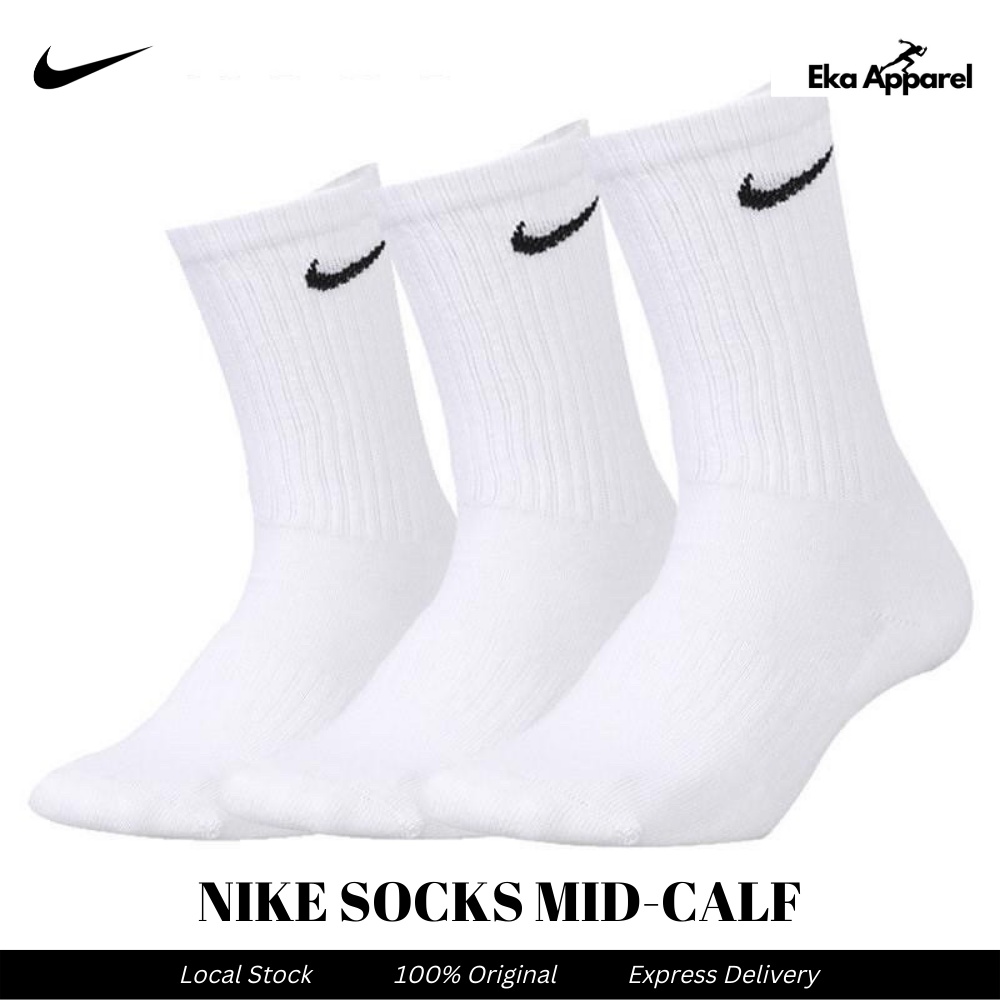 [READY STOCK] Nike Socks Mid-Calf / Stokin Nike (tebal dan lembut ...