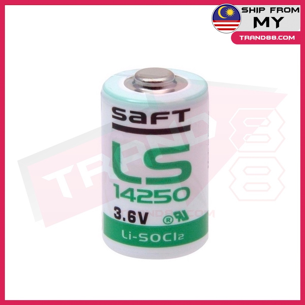 Saft LS14250 3.6V 1/2AA PLC ER14250 14250 Lithium Battery 1200mAH ...