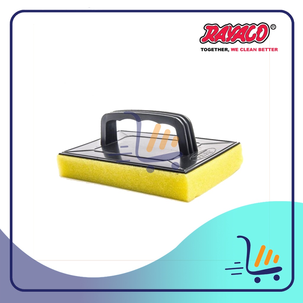 Rayaco Yellow Sponge Scrub With Handle | Shopee Malaysia