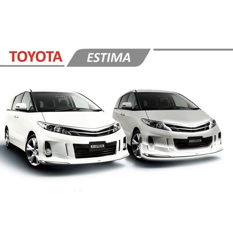Toyota Estima 2013 Modellista Front Lip ABS W/Chrome Moulding / SKIR ...