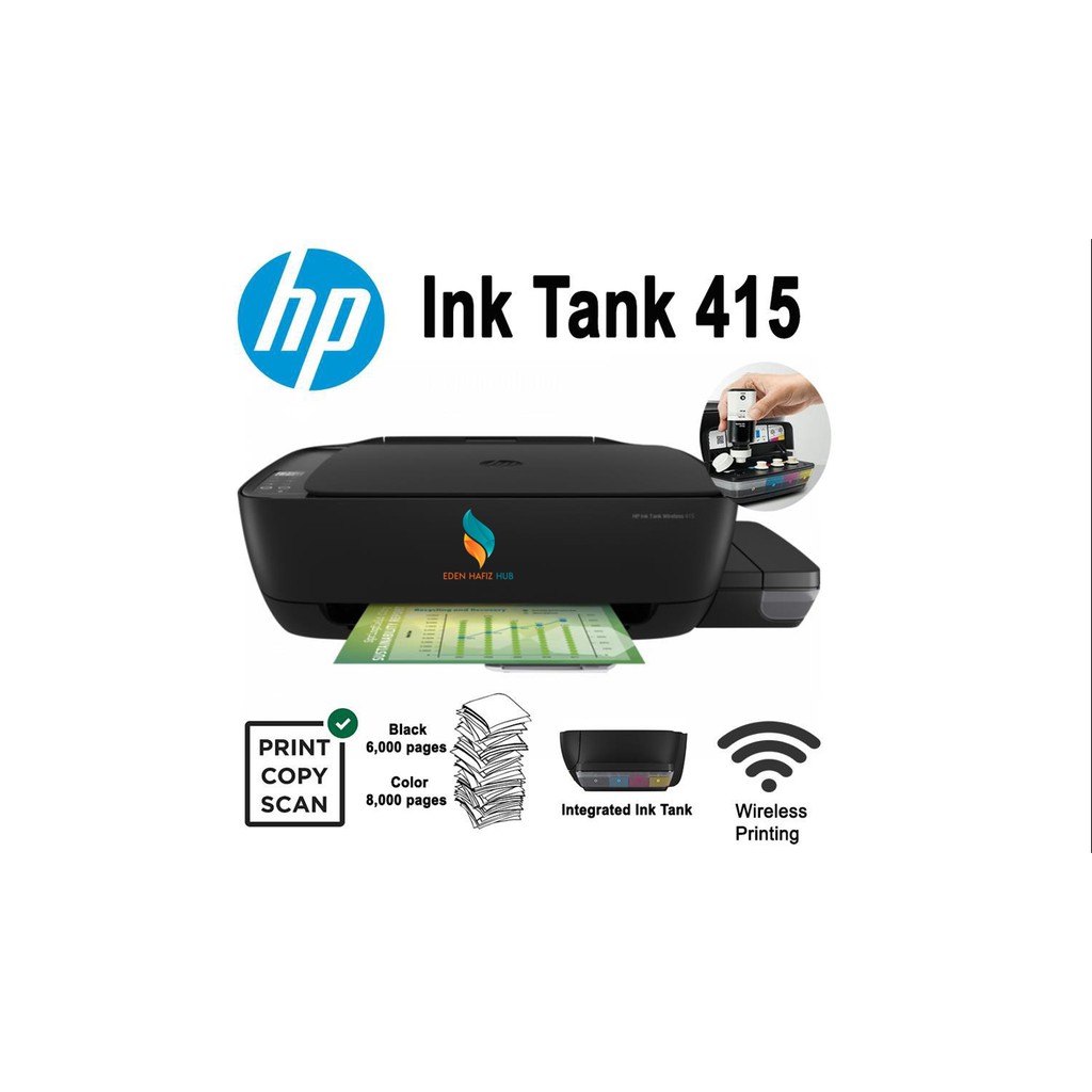 PRINTER HP INK LUAR/HP INK TANK WIRELESS 415/PRINTER MURAH DAN INK ...