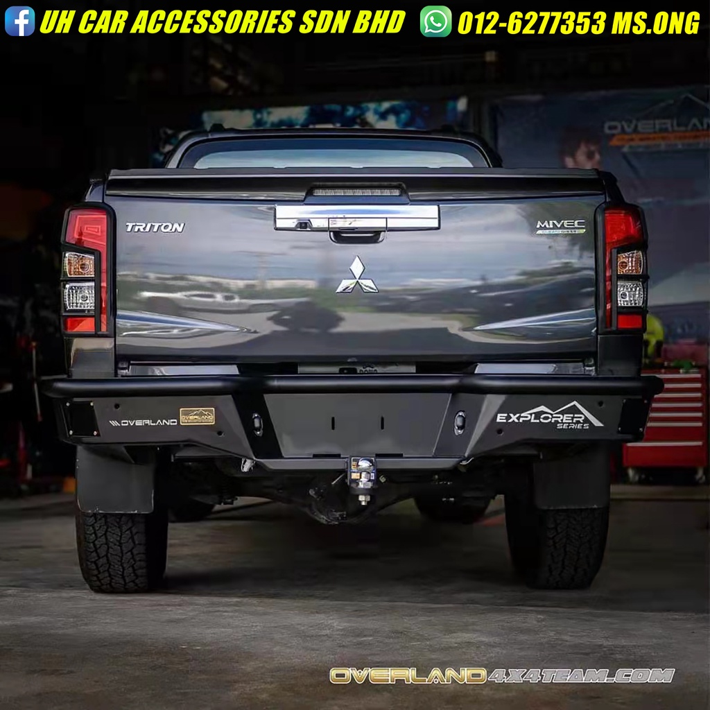 Mitsubishi Triton 2019-2022 OVERLAND Rear Bumper Bull Bar | Shopee Malaysia
