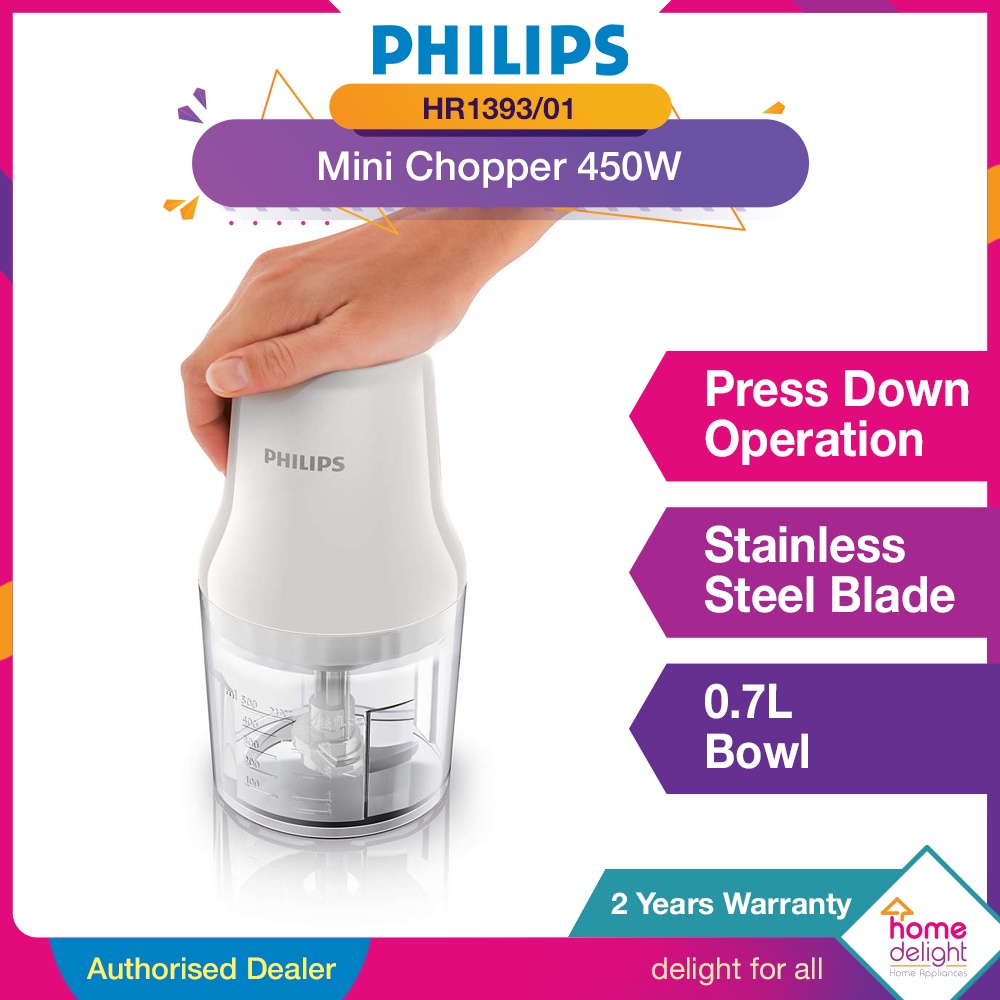 Philips Mini Chopper (450W) HR1393 | Shopee Malaysia