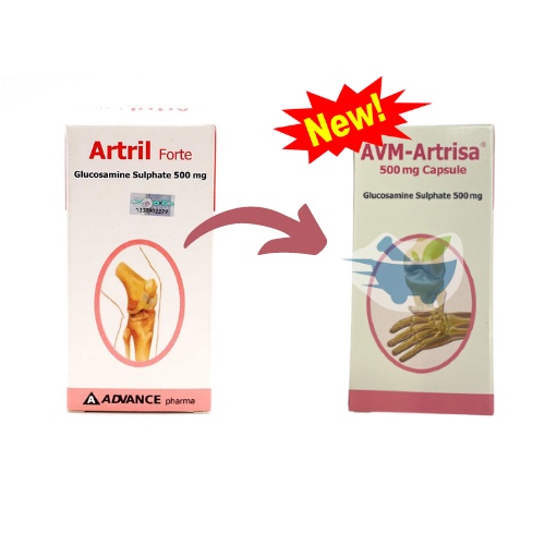 AVM-Artrisa 500mg Capsule (Artril Forte Glucosamine Sulphate 500mg) 60 ...