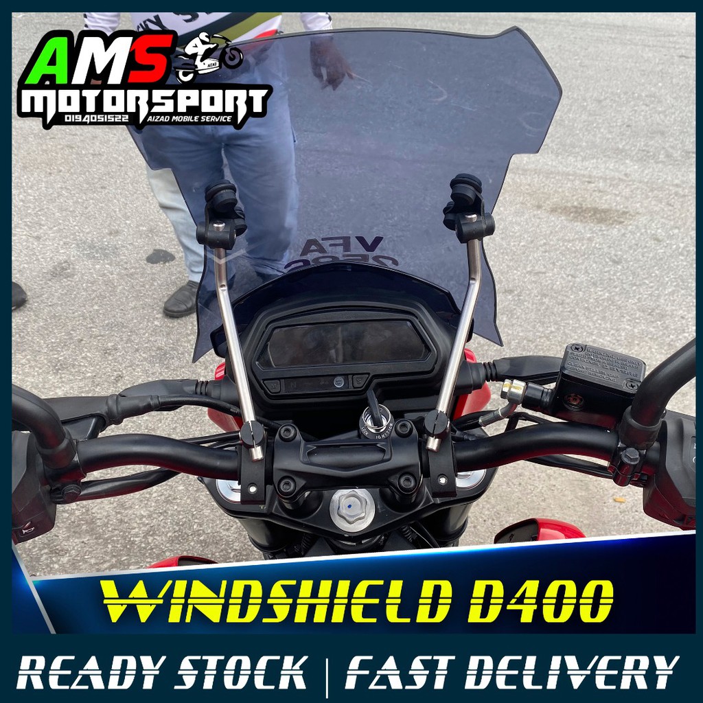 WINDSHIELD DOMINAR 400 + BRACKET | Shopee Malaysia