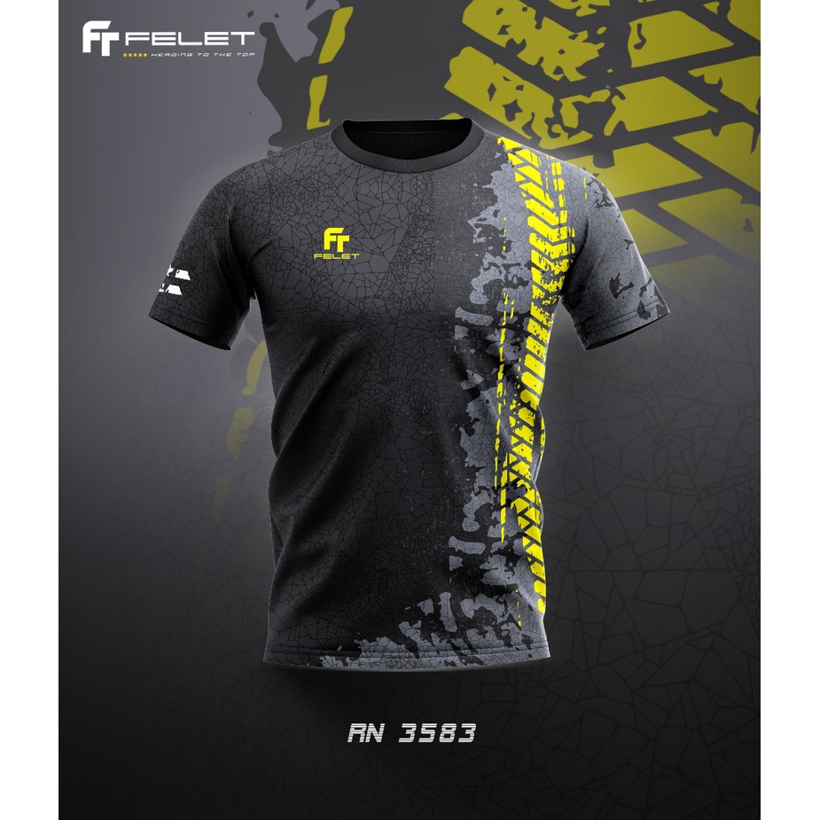 FELET Graphic Design Series Unisex Badminton Shirt RN - 3583 100% ...