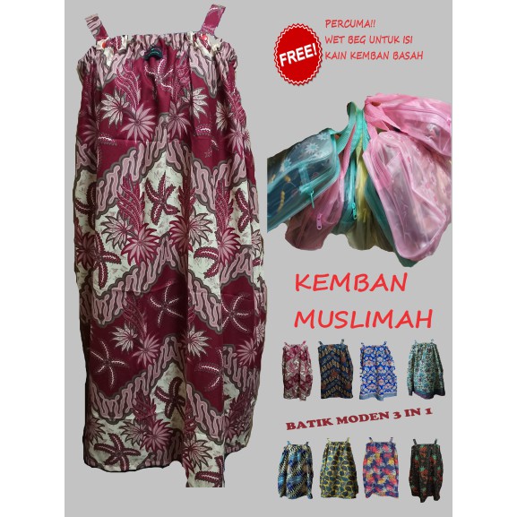 NEW Kain Kemban / Kain Basahan / Kain Batik Mandi / Kain Mandi Muslimah ...