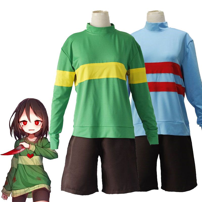 Frisk Elegant Undertale Chara Cosplay Outfit With High Quality Spandex ...