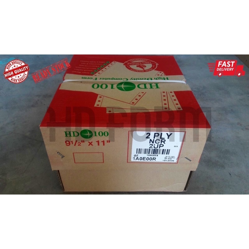 Ready Stock🔥HD COMPUTER FORM 9.5” x 11” 2PLY/2PLY-2UP (1000FANS)🔥HIGH ...