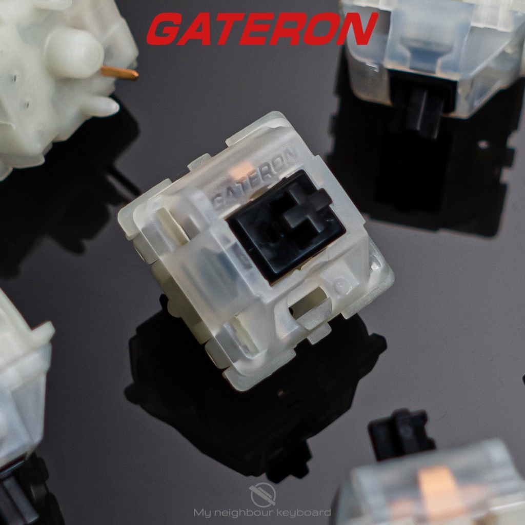 Gateron KS-3X1 Milky Black Linear Switch 5-Pin PCB Mechanical Keyboard ...