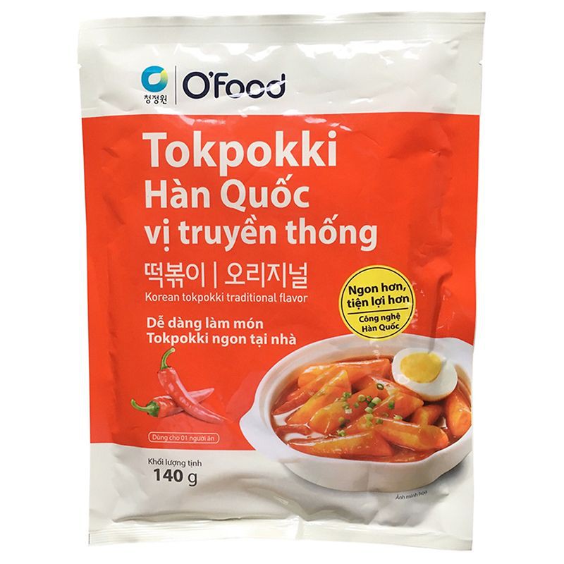 Traditional Korean Tokpokki Rice Cake With O'Food Cooking Sauce 140G ...