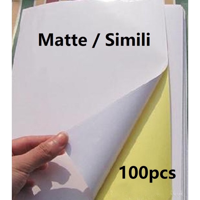 A4 Waterproof Sticker / Mirrorkote Sticker / Kraft Sticker / PP Matte ...