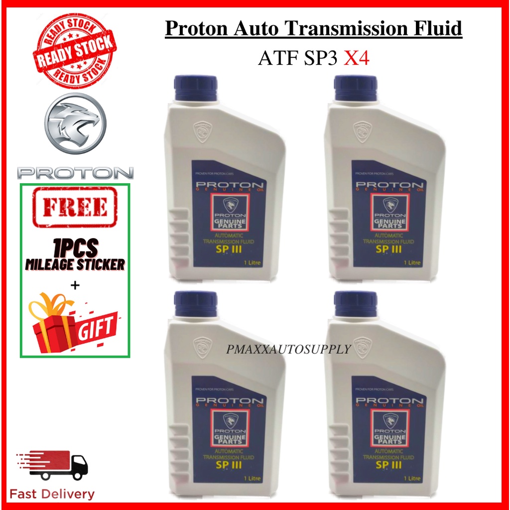 PROTON ATF SPIII SP3 AUTOMATIC TRANSMISSION FLUID 1L( 4/5 BTLS SETS ...