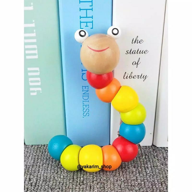 KAYU Children's EDUCATIONAL TOYS WOODEN WORM WOODEN APE PAUD TK ...