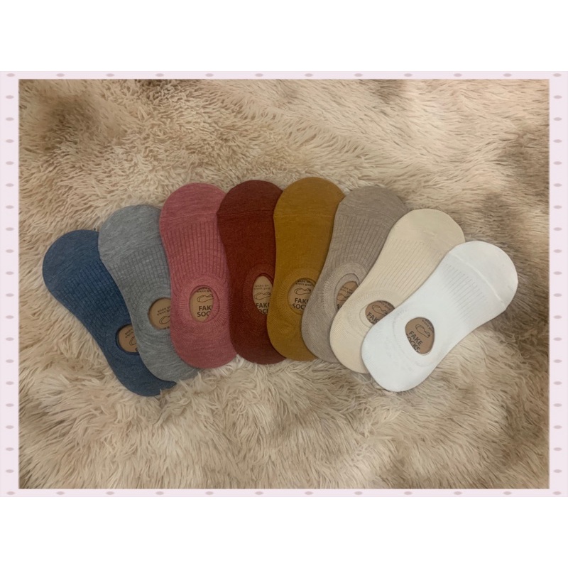 READY STOCK 🇰🇷Made in Korea 💚 Cotton Foot Cover Fake socks women ...