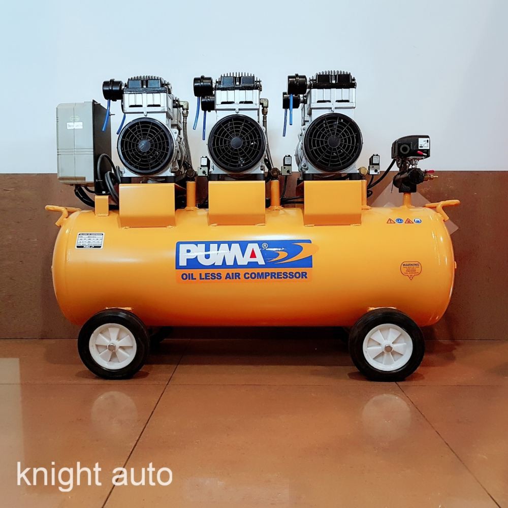 Puma WE1110A-3 3.4kW (4.5HP) 110Litre Direct Oil-Less Air Compressor ...