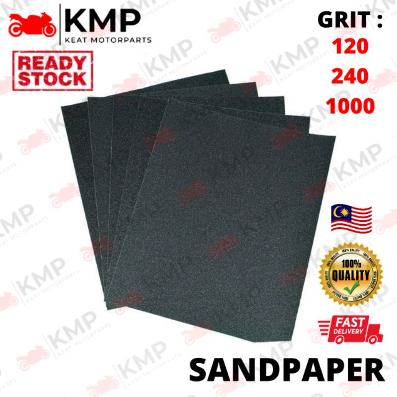 Sandpaper Kertas Pasir 120 / 240 / 1000 | Shopee Malaysia