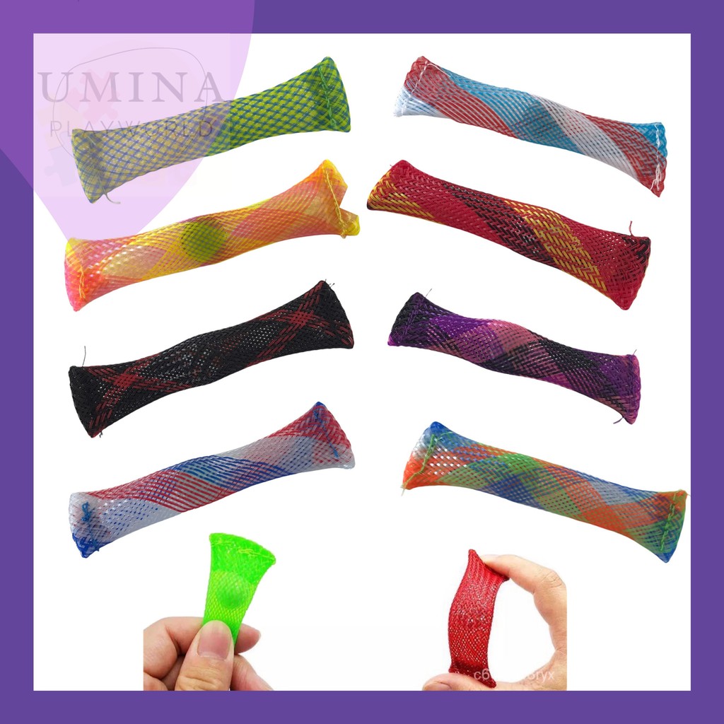 [Ready stock in 🇲🇾] Braided Woven Net Tube Marble Ball Fidget ...