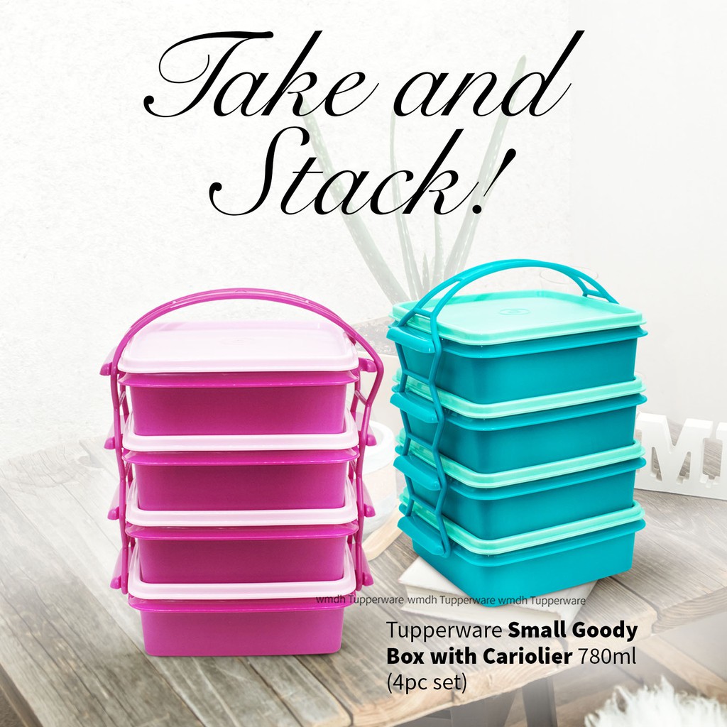 Tupperware Small Goody Box 790ml with Cariolier | Shopee Malaysia