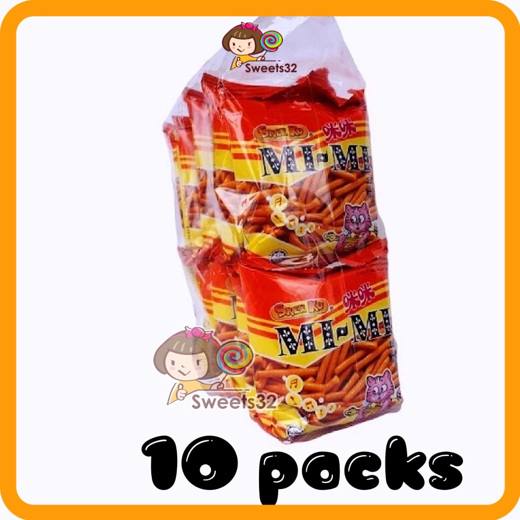 [ 10pack ] Mimi Snek Ku Prawn Flavoured Snack | Shopee Malaysia