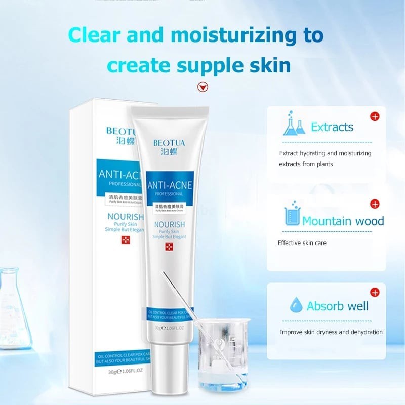 30g BEOTUA Anti-acne Skin Cream Treatment, Pimple Ointment Scar Shrink ...