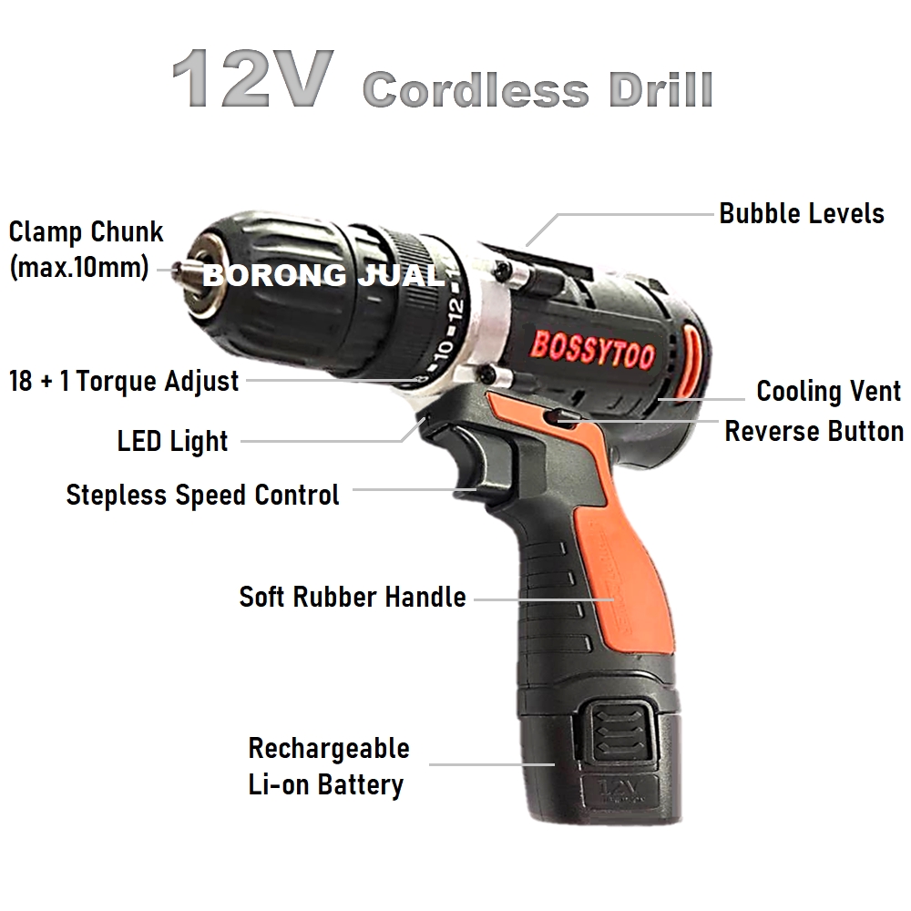 🔥NEW🔥 12V Cordless Drill Speed Drilling Screw Driver Li-Ion Battery ...
