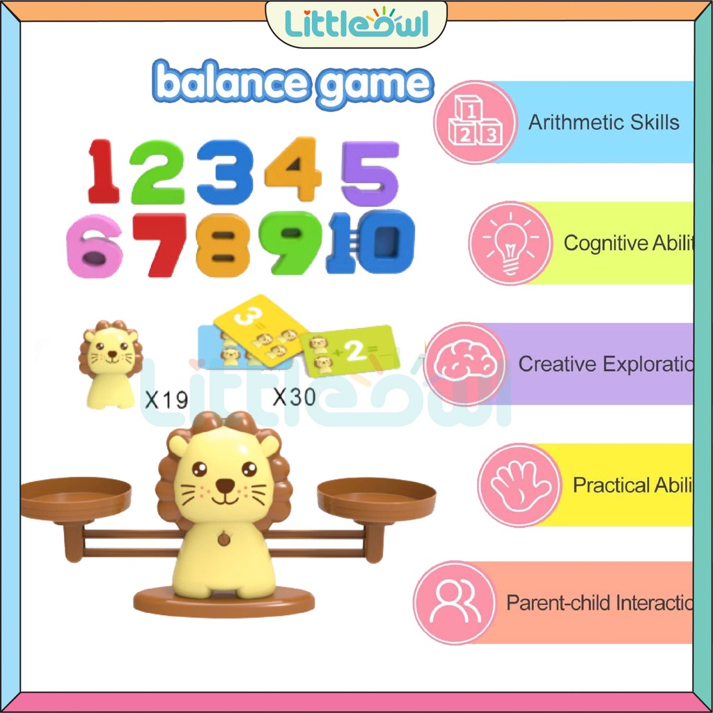 Big Math Balancing Scale Number Balance Mathematics Counting Games Kids ...
