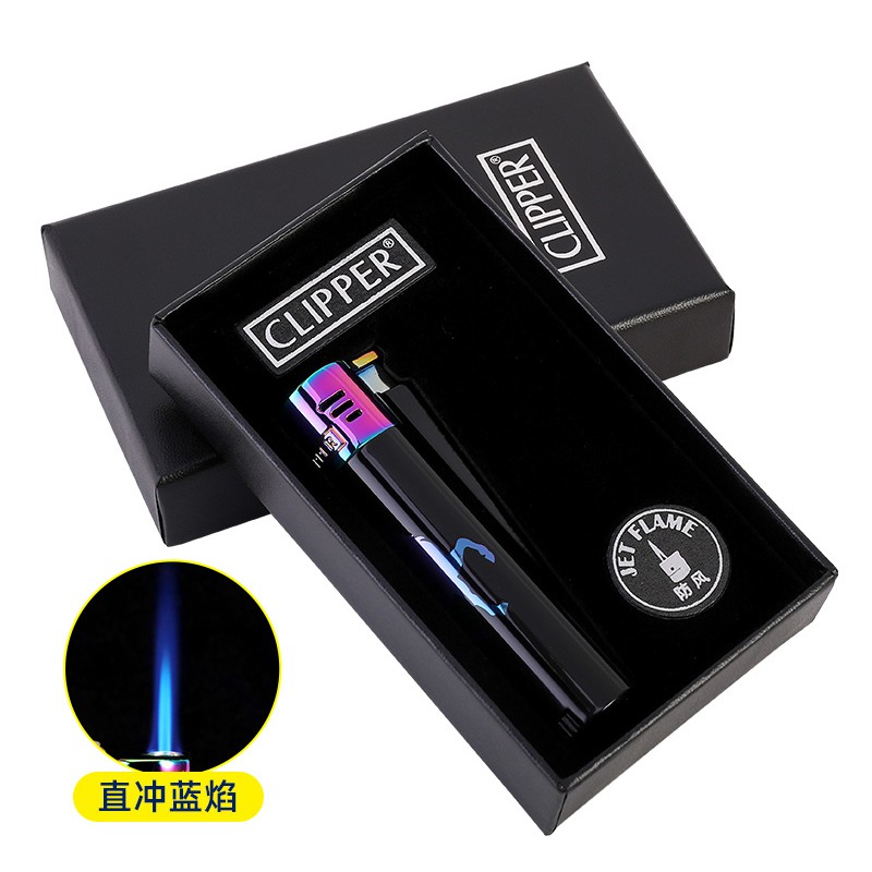 Spanish clipper crifford windproof lighter straight into blue flame ...