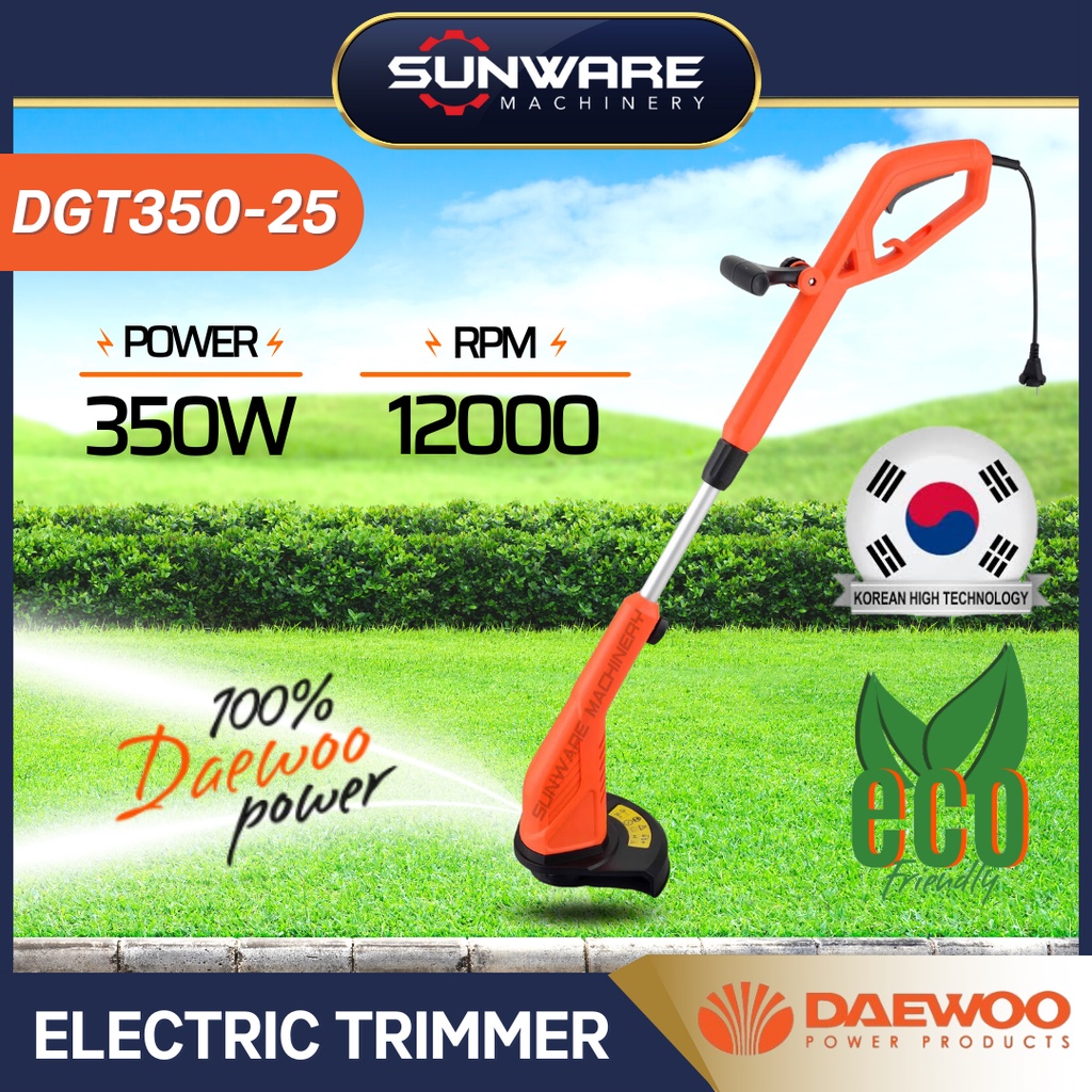 (New) Daewoo 350W Electric Grass Trimmer DGT350-25 | Grass Cutter ...