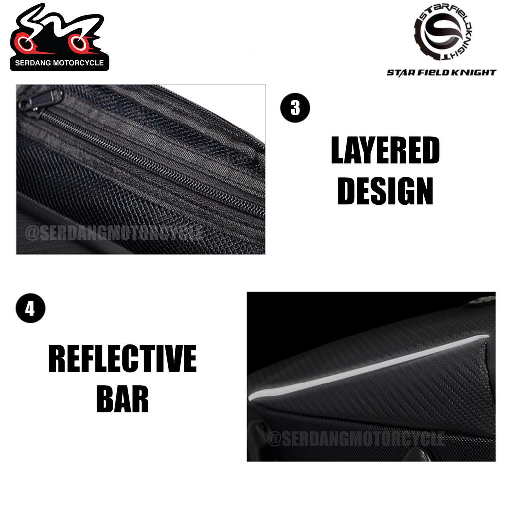 Star Field Knight SKB359 Motorcycle Rear Seat Bag Top Case Tail Bag ...