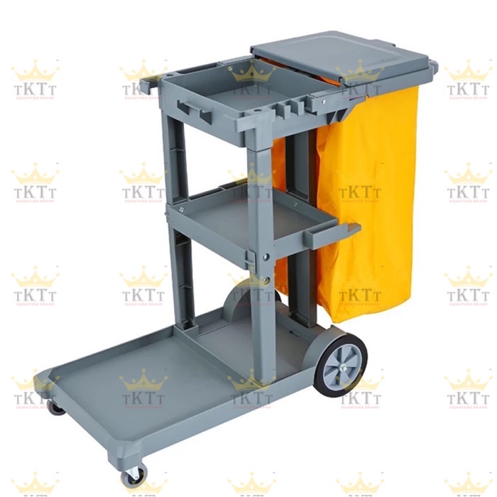 TKTT ™️ Commercial Janitor Cart Heavy Duty Cleaner Trolley ...