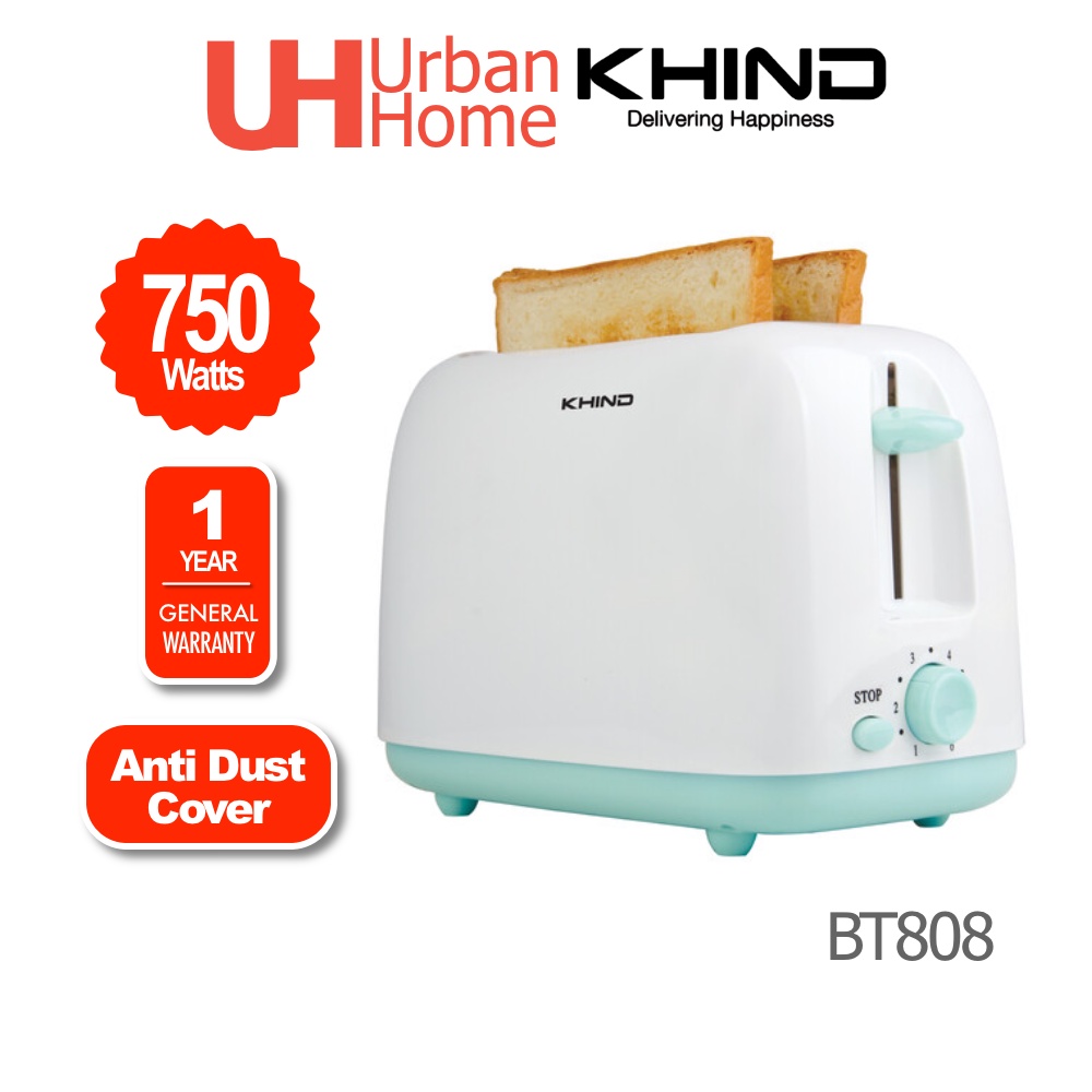 Khind Bread Toaster with Hygiene Anti-Dust Cover BT808 | Shopee Malaysia