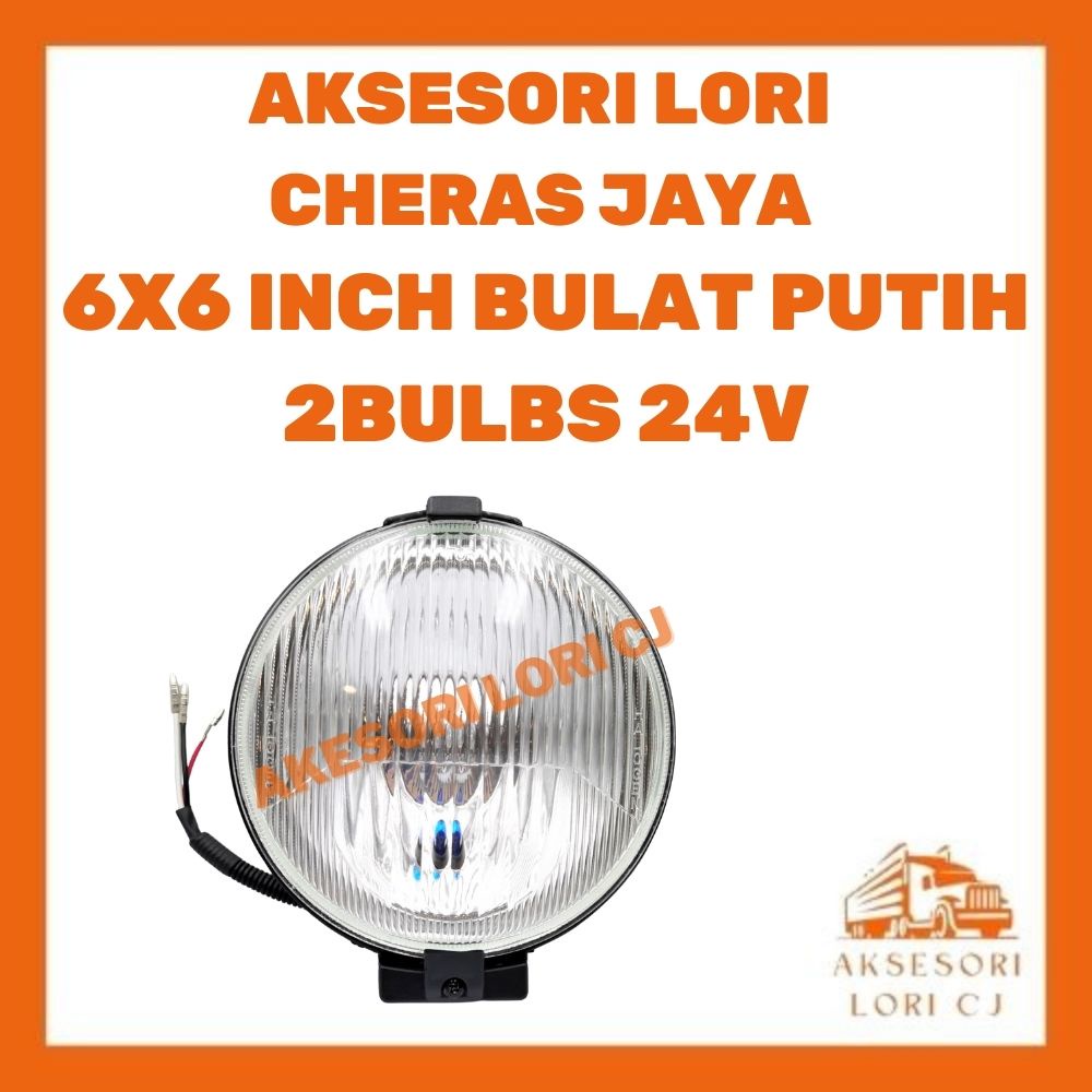 AKSESORI LORI CHERAS JAYA SPORT LIGHT HALOGEN BULB 12V 24V 6INCH BULAT ...