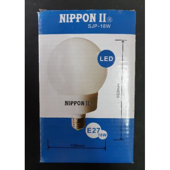 Lampu Nippon II 18W E27 LED Big Light Bulb Globe Bulb Daylight | Shopee ...
