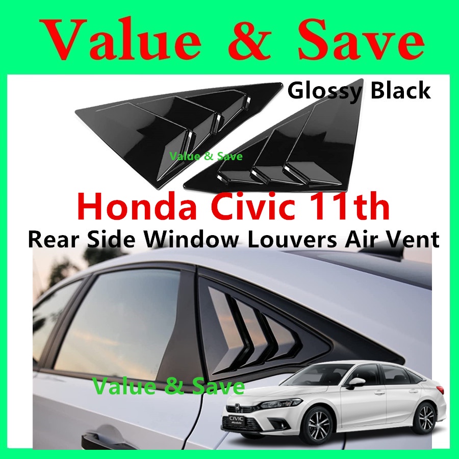 New Honda Civic FE 2022 11th ABS Carbon Fiber Style Rear Side Window ...