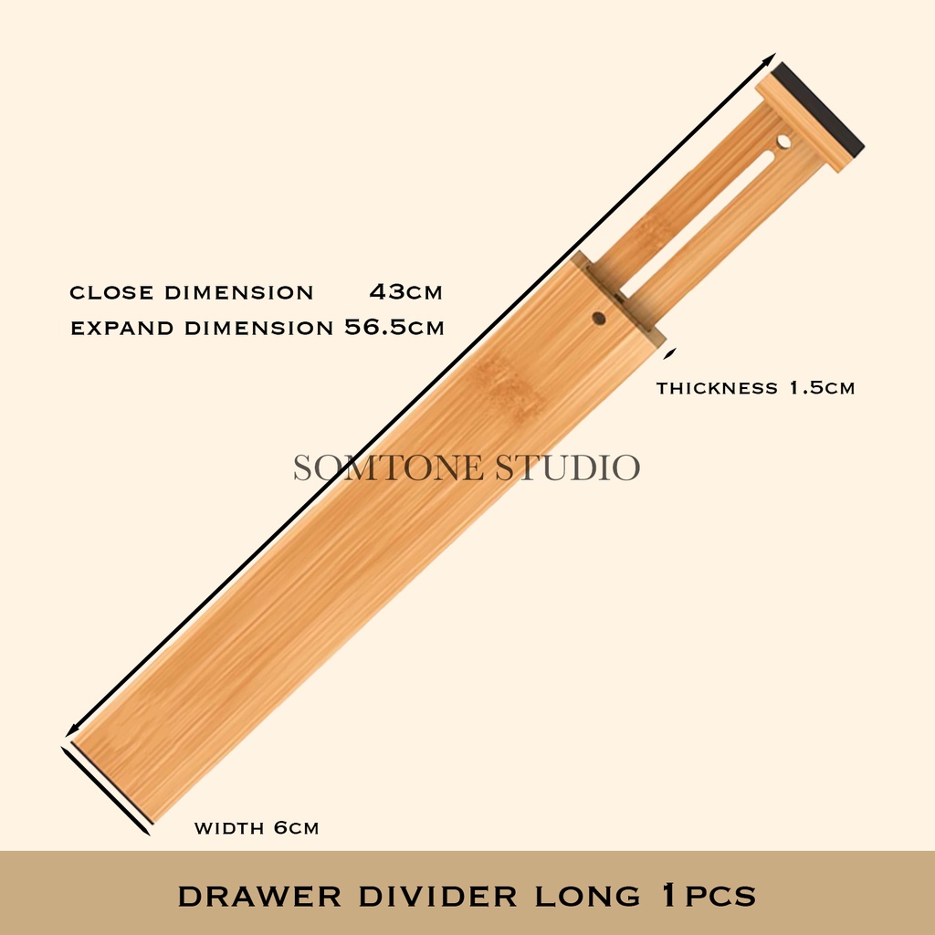 (Anti Slip) Adjustable Drawer Divider, Expandable Compartment Divider ...