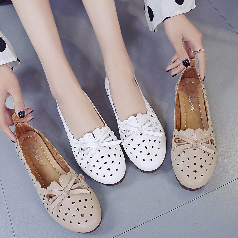 Casual Cute MFW02-W12 Flat Ribbon Shoes Women Casual Low Heel Shoes | Shopee Malaysia