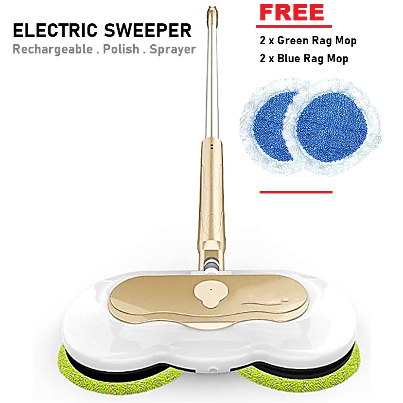 2IN1 Rechargeable Cordless Electric 360 Rotative Rotary Spin Scrubber ...