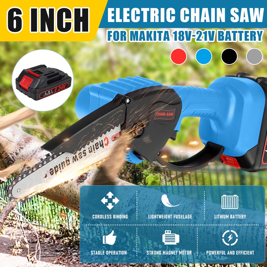 6 Inch Electric Chain Saw Pruning Chain Saw 1200W Cordless Garden Tree ...