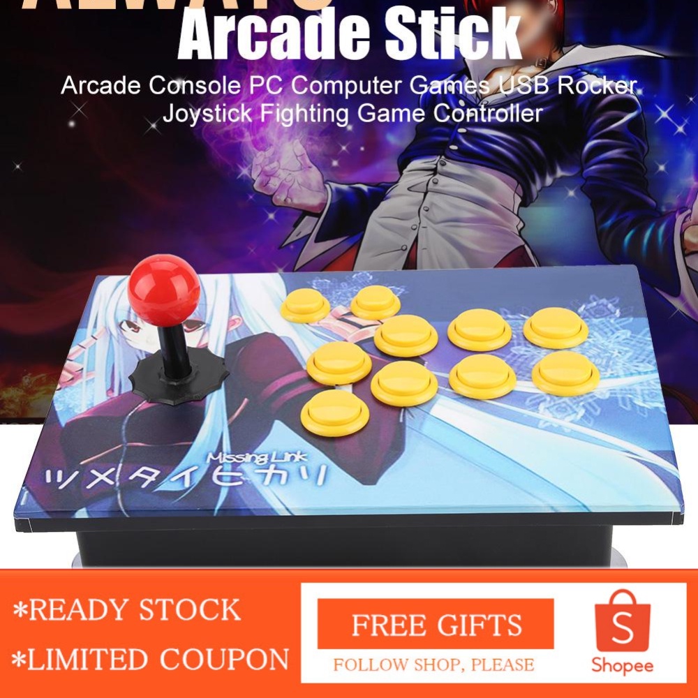 [seller Recommend] Arcade Fighting Game Controller Pc Games Usb Rocker Joystick Shopee Malaysia