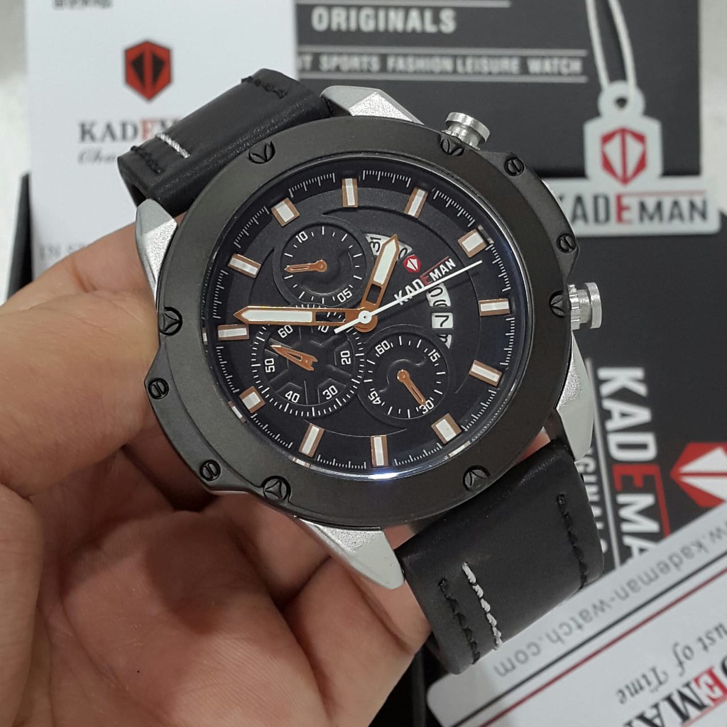 Original Leather Watch Plus Box Official Guarantee 1 Year Kademan 6134G ...