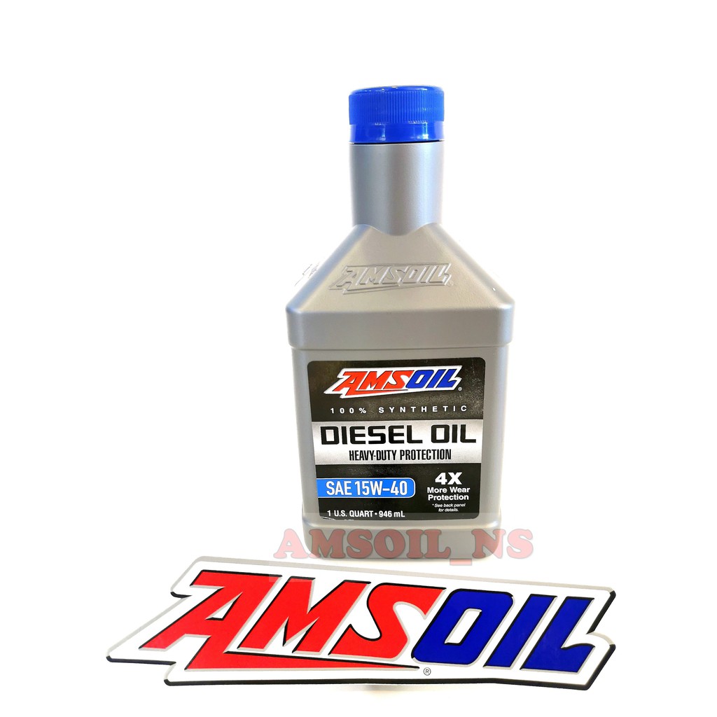 Amsoil 100% Synthetic Heavy-Duty Synthetic Diesel Oil 15W-40 / 15W40 ...