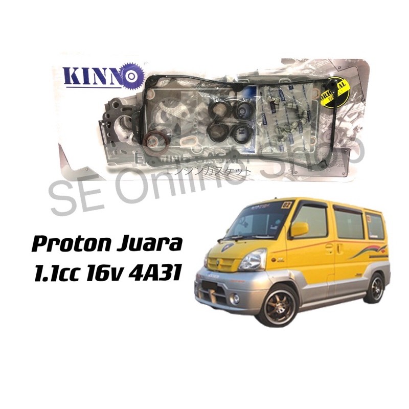 Proton Juara 1.1cc 16v 4A31 Engine Top Overhaul Gasket Kit Set (Carbon ...