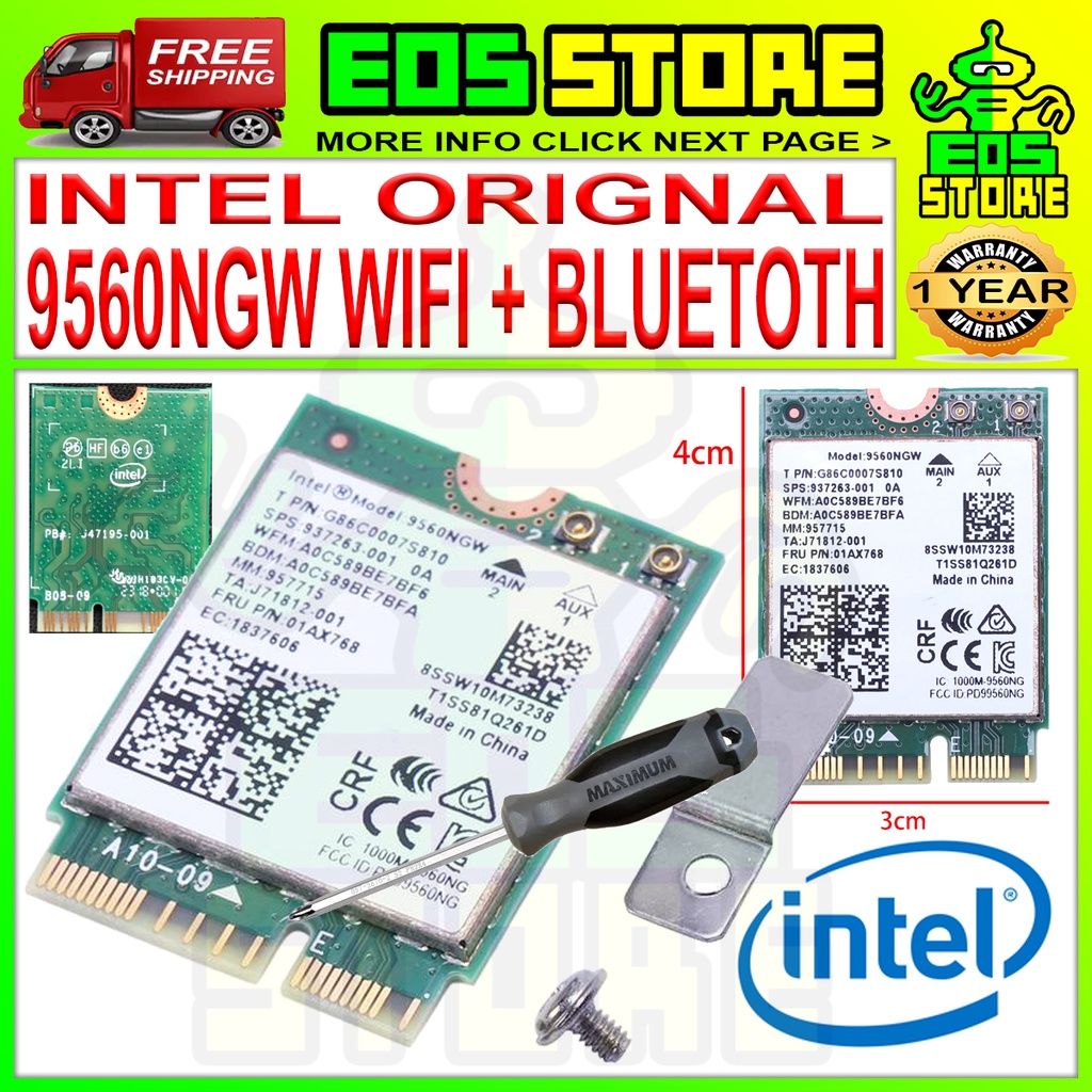 Intel Killer 1550I 9560NGW 802.11ac 2x2 AC 1730 1.73Gbps Bluetooth 5.1 ...