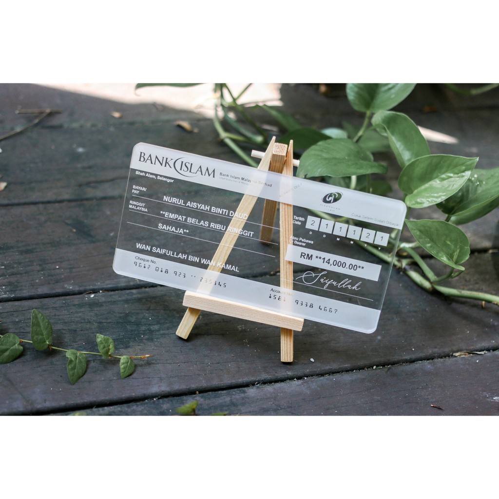 Mockup Cheque Engraving (Acrylic /Kayu) | Shopee Malaysia