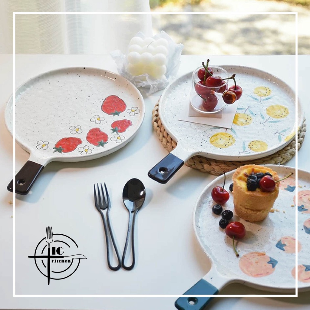 =IG=Japanese Hand-Painted Ceramic plate Pizza plate IG STORY Cute hand ...