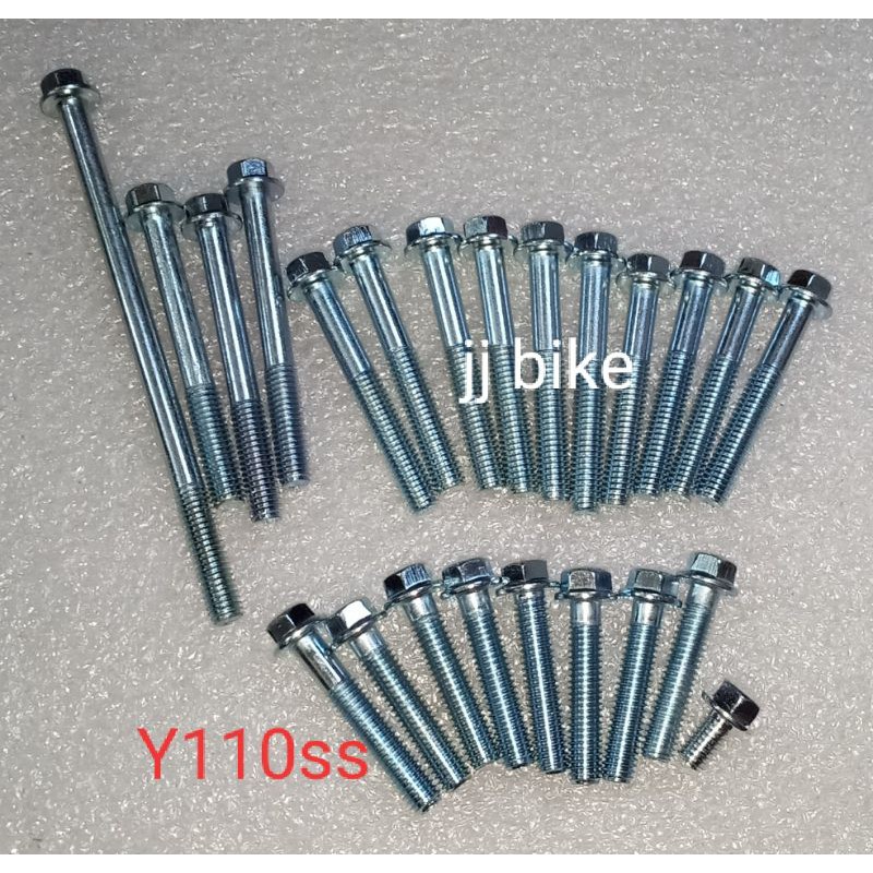 Y100 Y110ss SS2 DUAL Y125Z Y125ZR ENGINE SCREW COMPLETE SET CRANKCASE ...