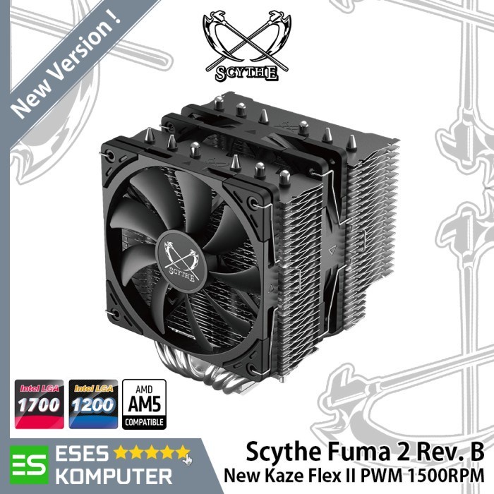 Scythe Fuma 2 Rev.B | Dual Fan 120mm | HSF Twin Tower CPU Air Cooler ...