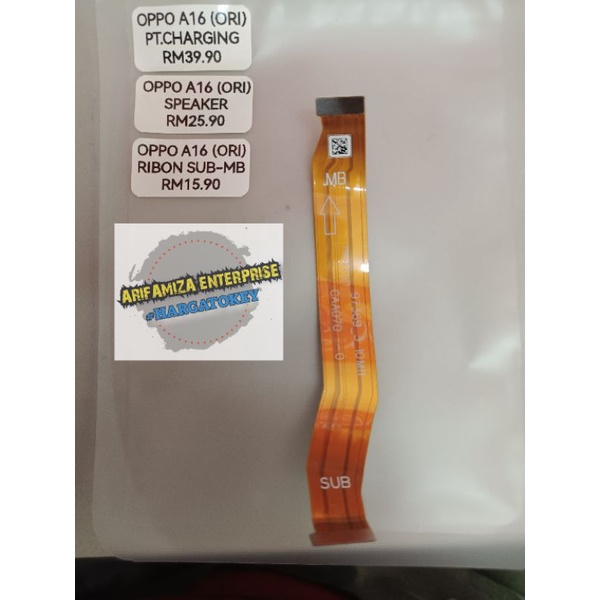 📱SPAREPARTS📱OPPO A16 RIBBON SUB-MB 💯ORIGINAL/MURAH & KUALITI ORI ...
