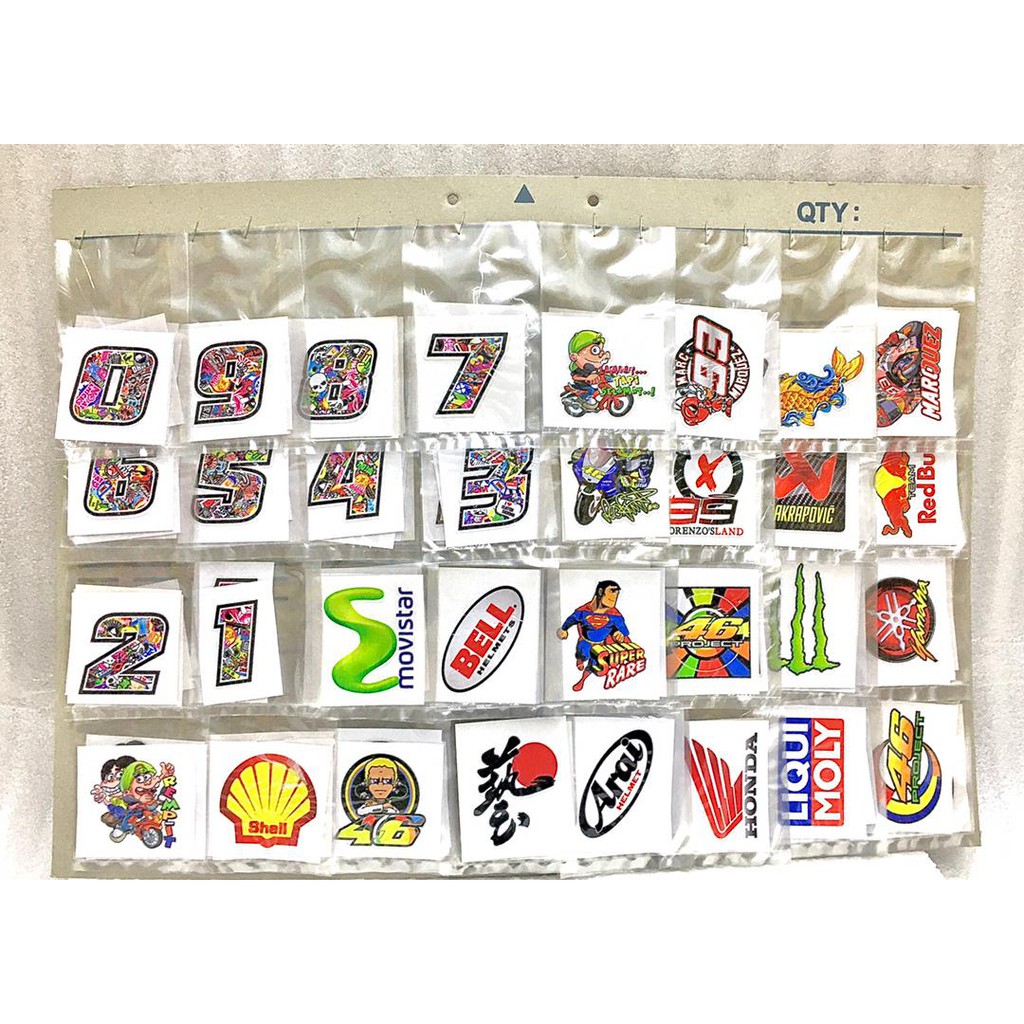 PART I !!Ready Stock!! Mini Racing Car Stickers Waterproof Sticker ...